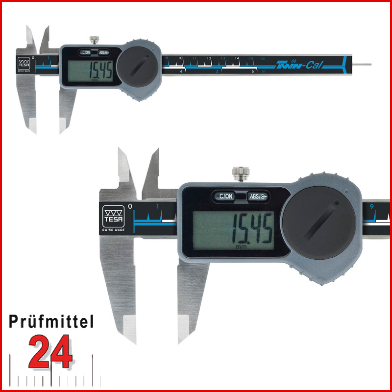 Digital Messschieber TESA 150 mm TWIN-CAL IP40 005... | Prüfmittel24 GmbH