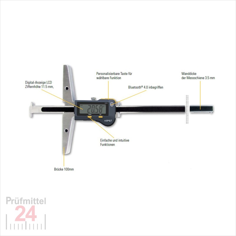 SYLVAC EVO Smart TJ Tiefenmessschieber 300 mm IP67... | Prüfmittel24 GmbH