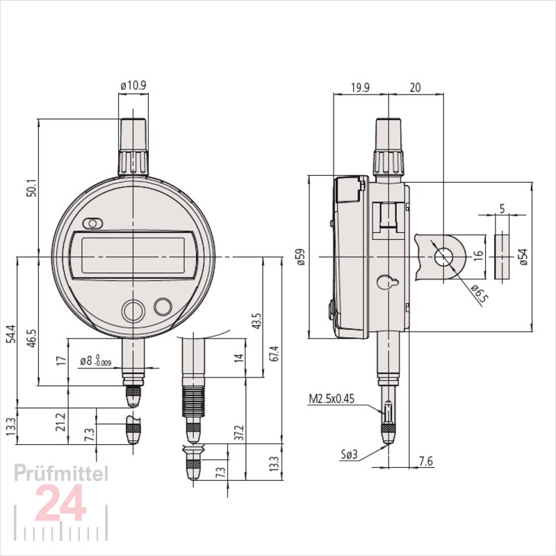 Mitutoyo ID-S ABSOLUTE Digimatic Messuhr 12,7 mm ... | Prüfmittel24 GmbH