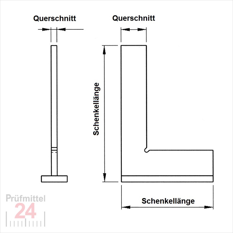 Anschlagwinkel 75 x 50 mm DIN875 GG2 Genauigkeitsgrad: 2 - Spezialstahl ...