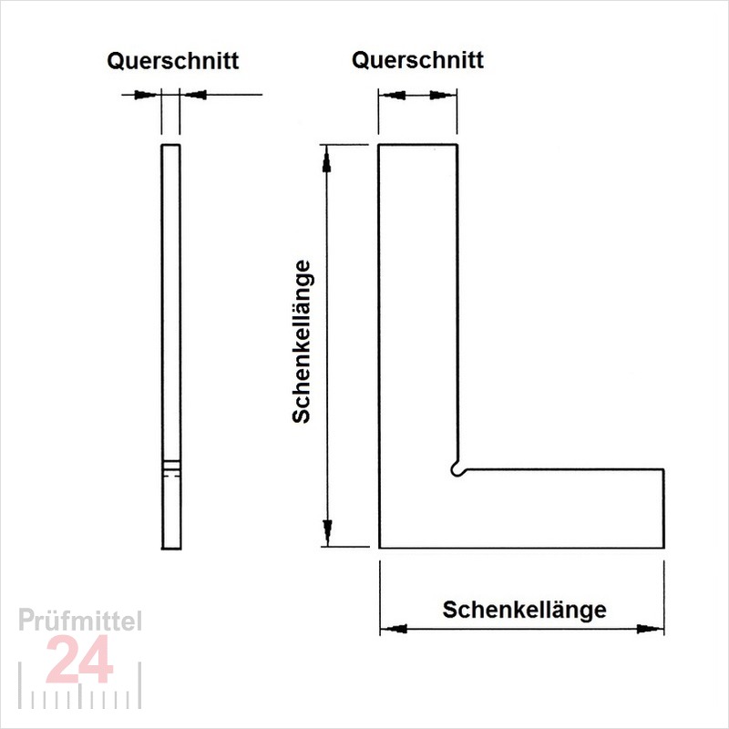 Flachwinkel 250 x 165 mm DIN875 GG1 Genauigkeitsgrad: 1 - Spezialstahl ...