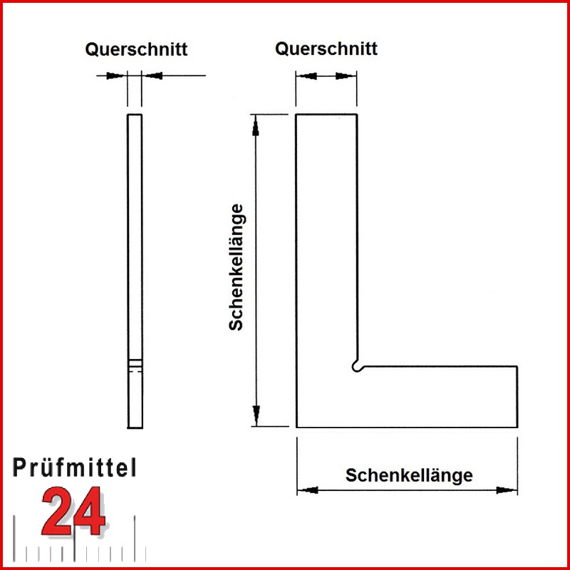 Flachwinkel 75 x 50 mm DIN875 GG0 Genauigkeitsgrad: 0 - Spezialstahl ...