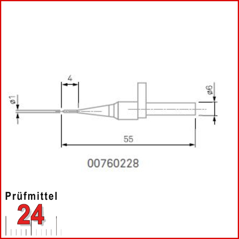 Messeinsatz mit Tastkugel Ø 1 mm - 00760228 Tastst... | Prüfmittel24 GmbH